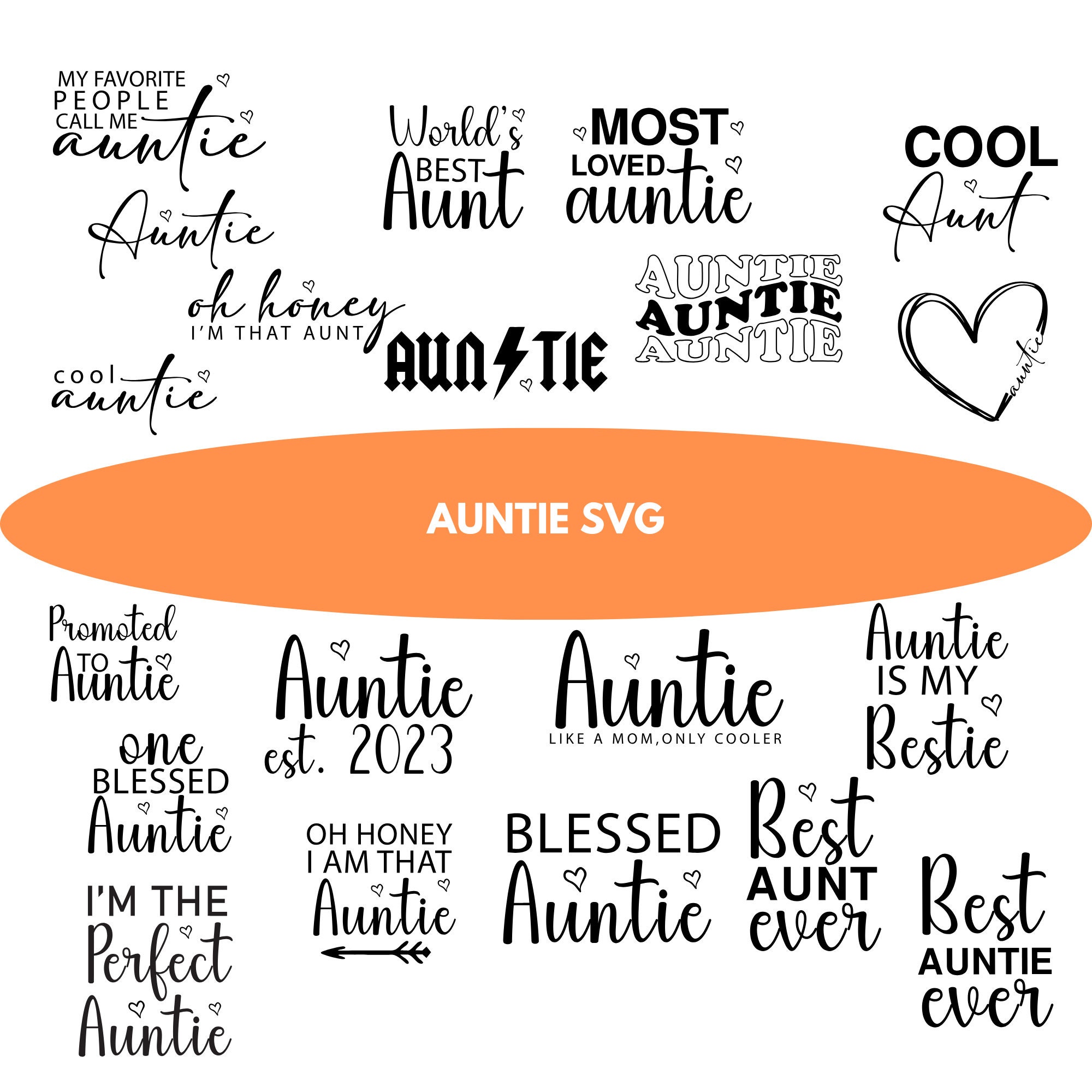 Auntie Svg Bundle, Aunt Svg, Best Aunt Ever Svg, Aunt Life Svg, Aunt ...