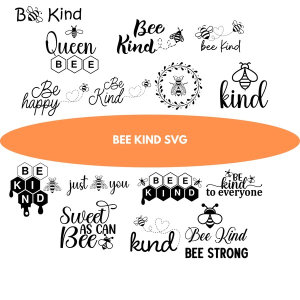 Bee Kind Svg - Etsy