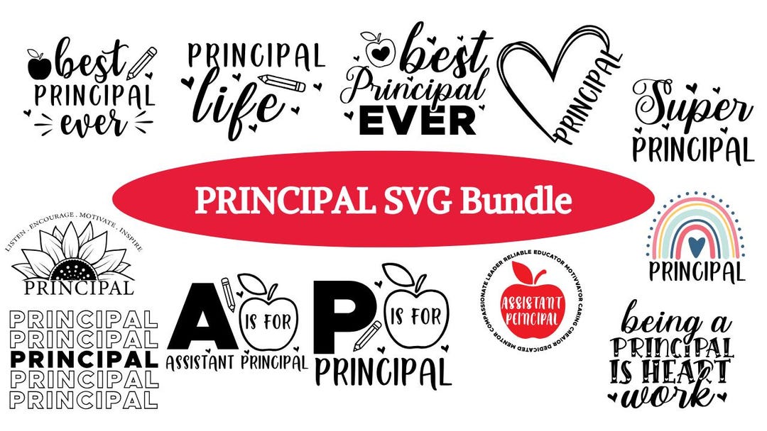 Principal SVG | School Staff SVG Bundle | Educational Quotes | Cricut ...