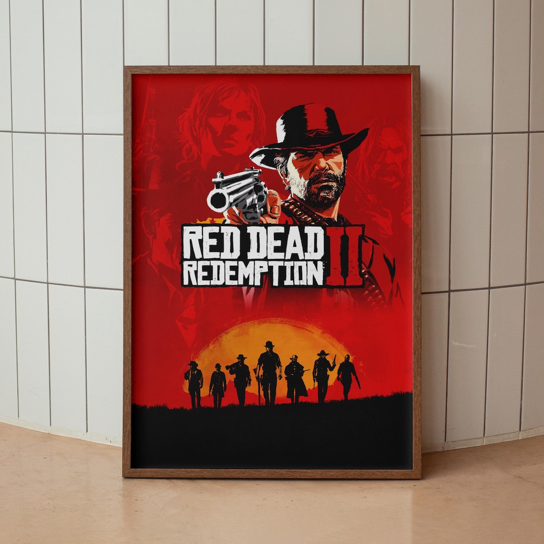 Red Dead Redemption 2 Digital Poster, Red Dead Redemption Print, Video ...