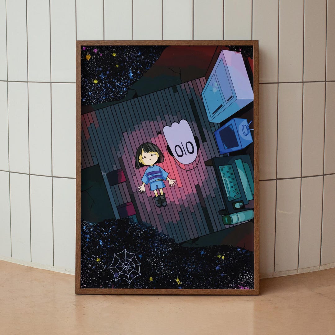 Frisk and Napstablook, Undertale Poster, Wall Art & Home Decor, Indie ...