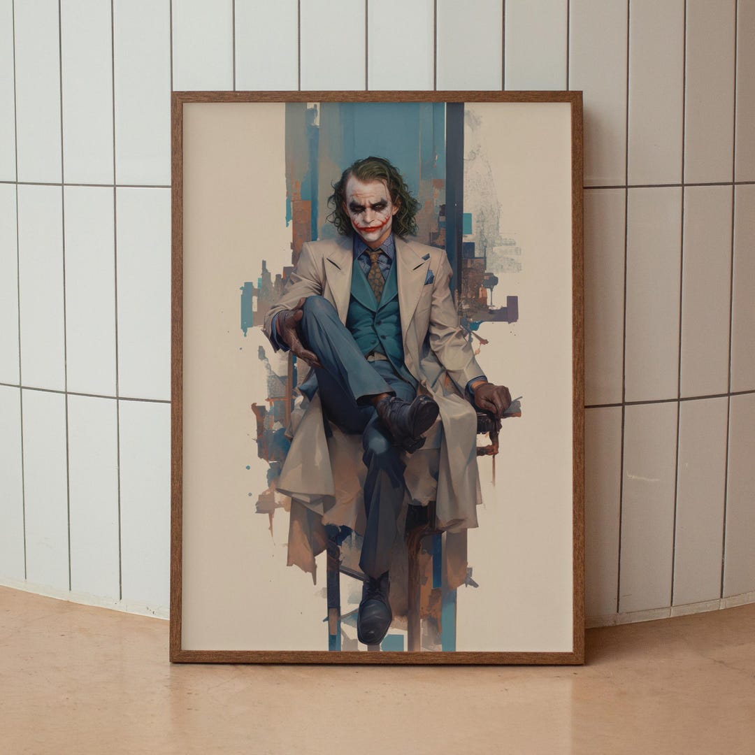 Joker Poster, Joker Digital Download, Villain Poster, the Dark Knight ...