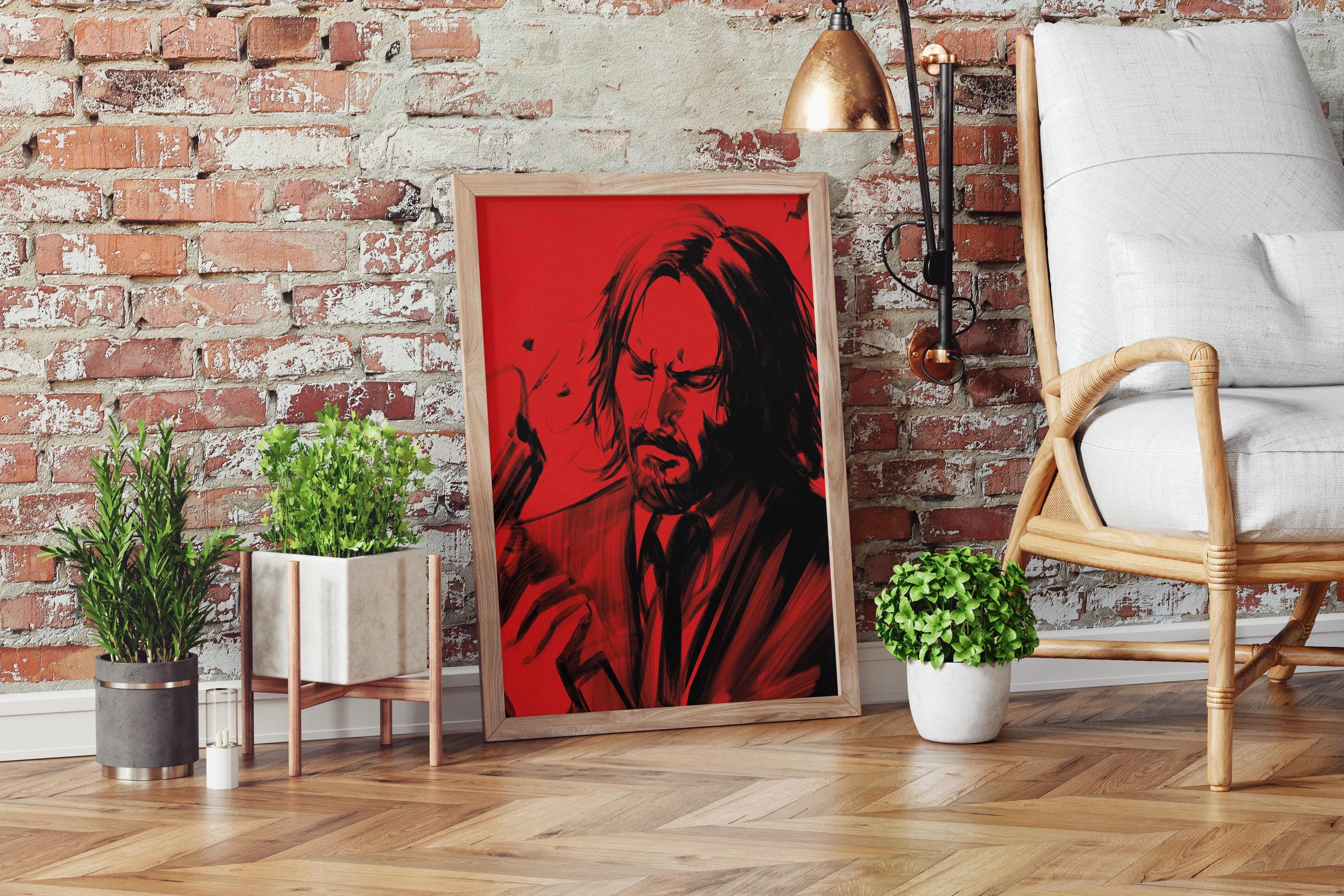 John Wick Poster, Keanu Reeves Poster, Printable Wall Art, Minimalist ...