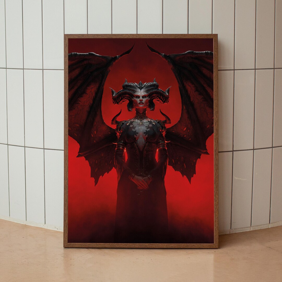 Diablo 4 Poster, Diablo IV Game Gift, Video Game Poster, Minimalist ...