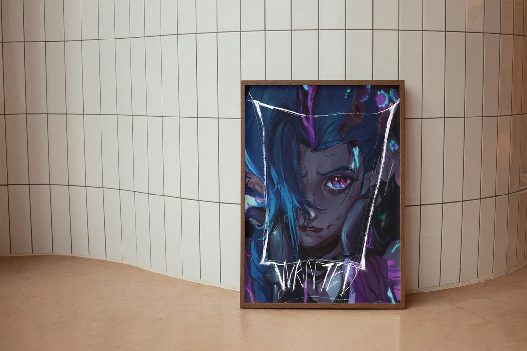 Jinx Arcane Poster, Arcane Wall Art, Jinx Poster, League of Legends Art ...