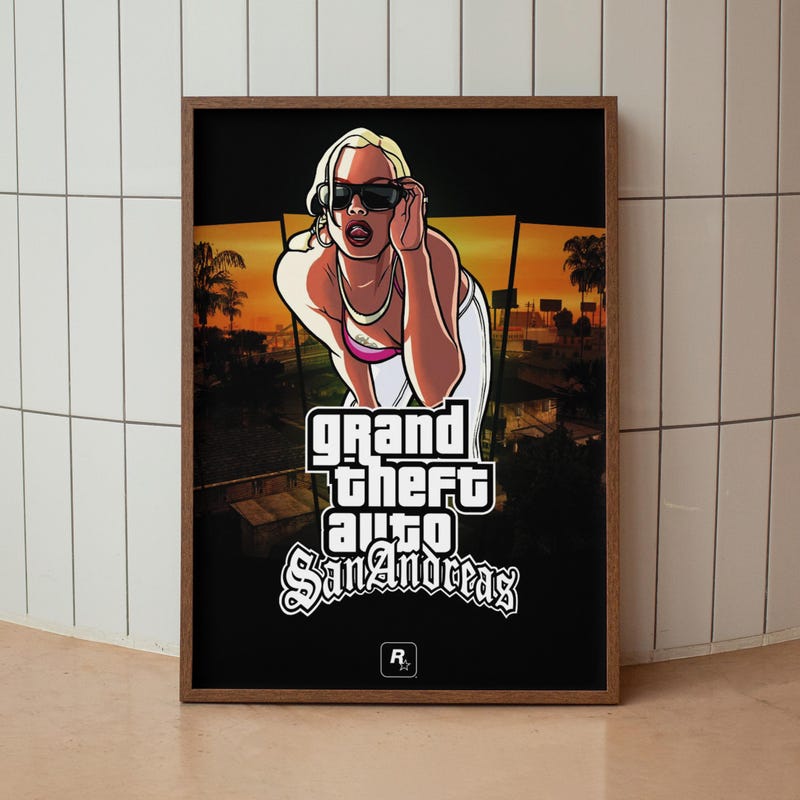 Grand Theft Auto Poster - Etsy