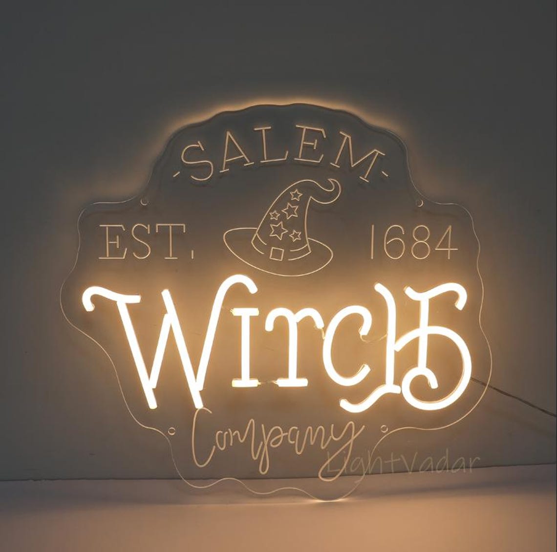 Salem Witch Company Neon Sign,vintage Salem Neon Sign, Room Decor Sign ...
