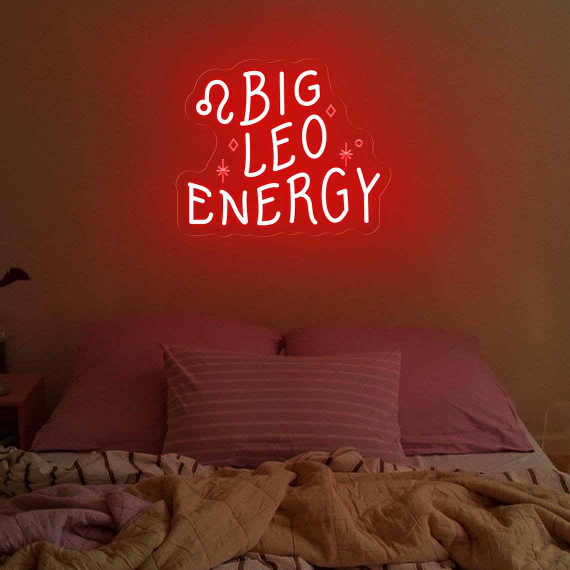 Big Leo Energy Neon Sign | Celestial Leo Light | Gift for Her ...