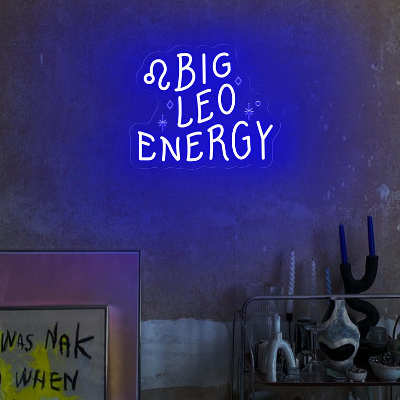 Big Leo Energy Neon Sign | Celestial Leo Light | Gift for Her ...