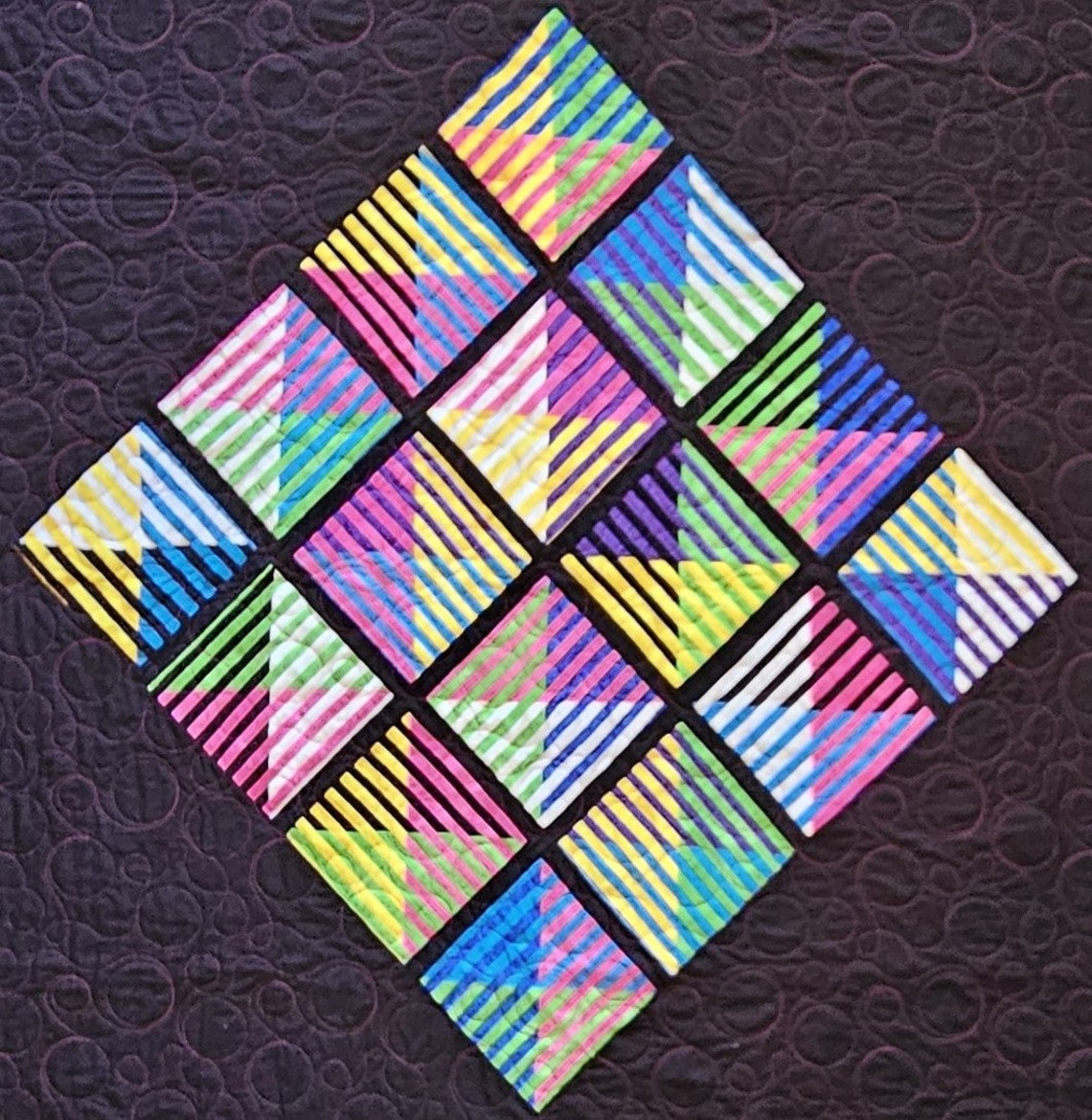 Modern Geometric Interleave Diamond Quilt Pattern, PDF Digital Download ...