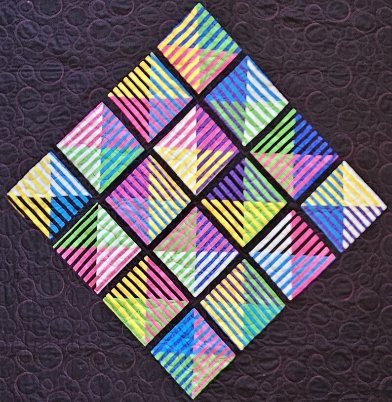 Modern Geometric Interleave Diamond Quilt Pattern, PDF Digital Download ...
