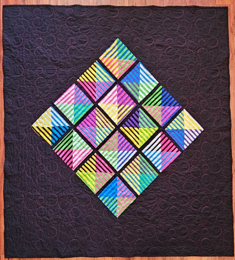 Modern Geometric Interleave Diamond Quilt Pattern, PDF Digital Download ...