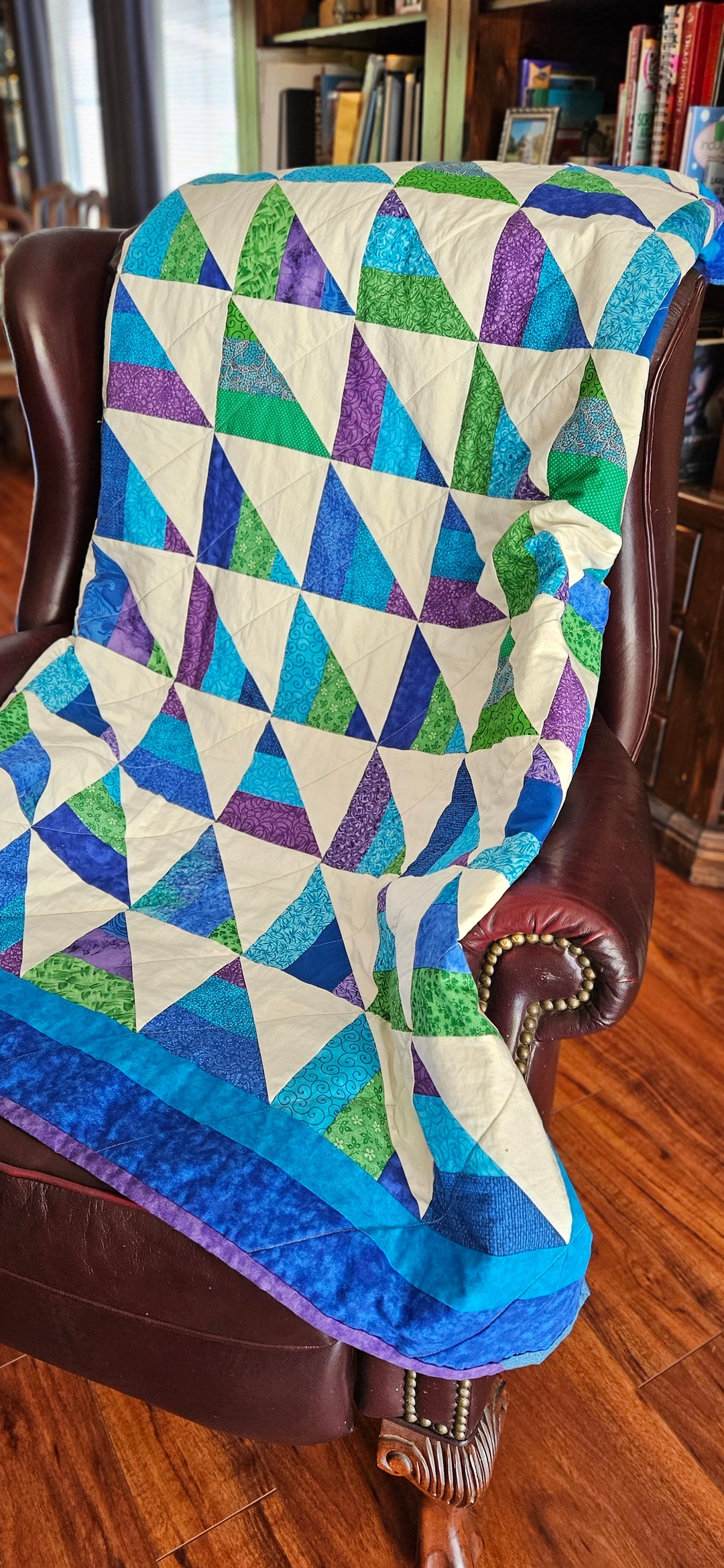 Fun Modern Jelly Roll Quilt Pattern, Using Half Square Triangles (HST ...