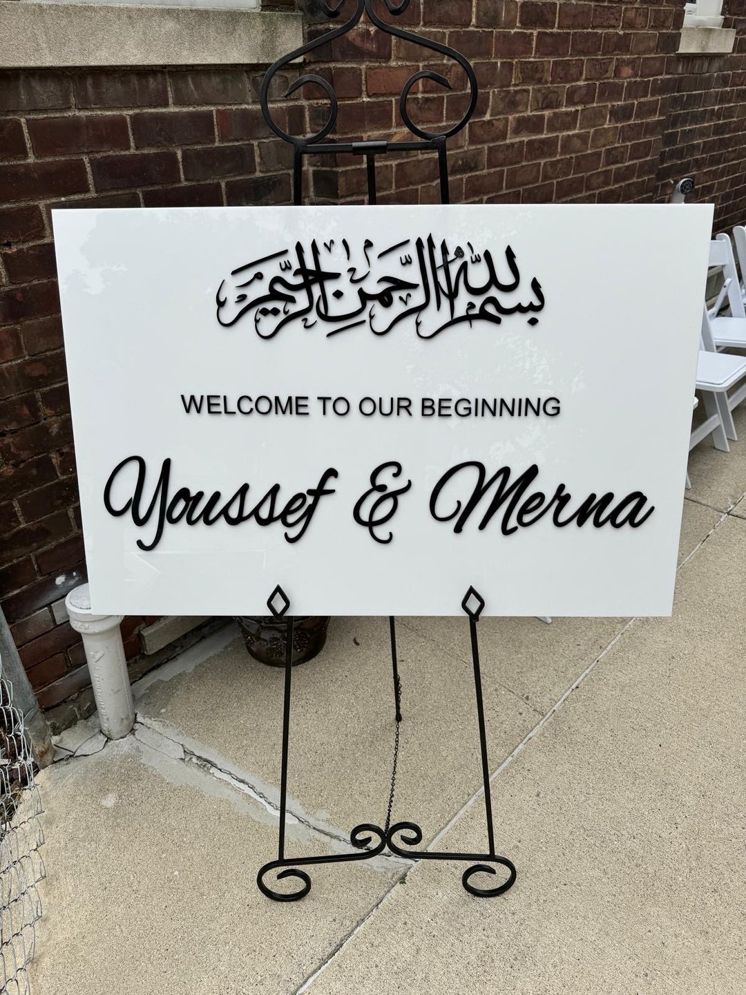Personalized 3D Acrylic Wedding Welcome Sign Custom Arabic Event Sign ...