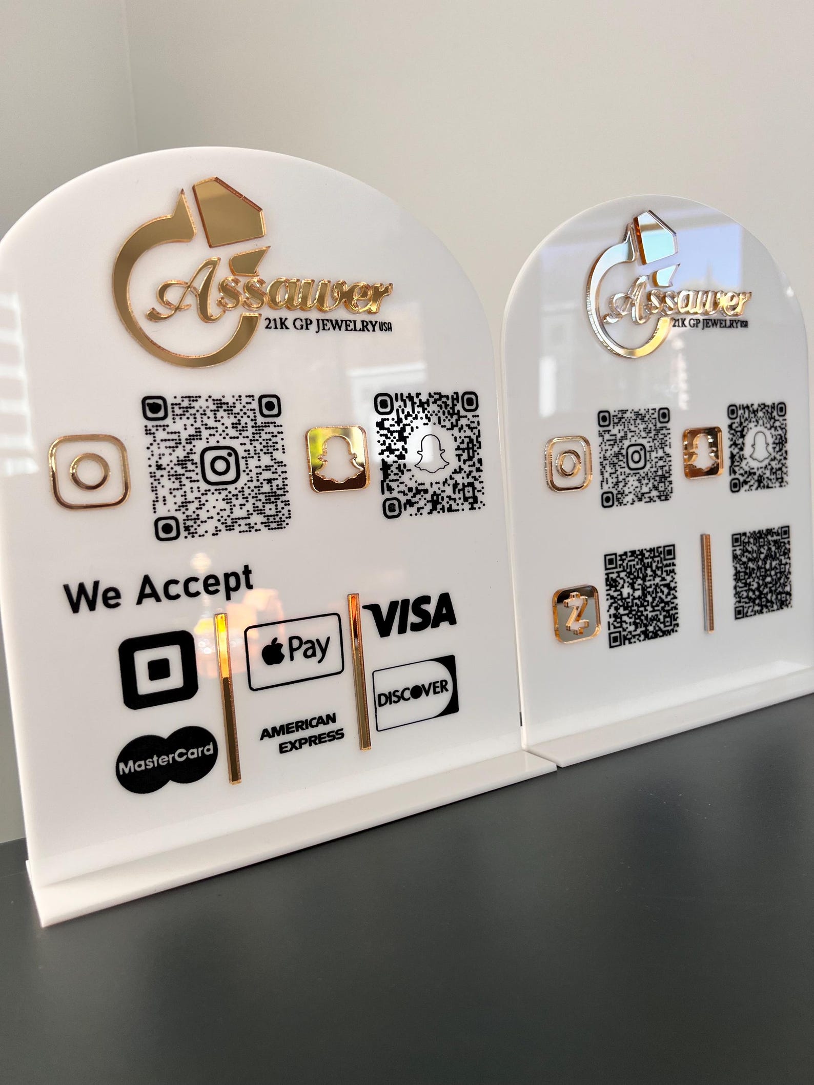Social Media 3D Acrylic QR Code Sign for Small Businesses - Etsy