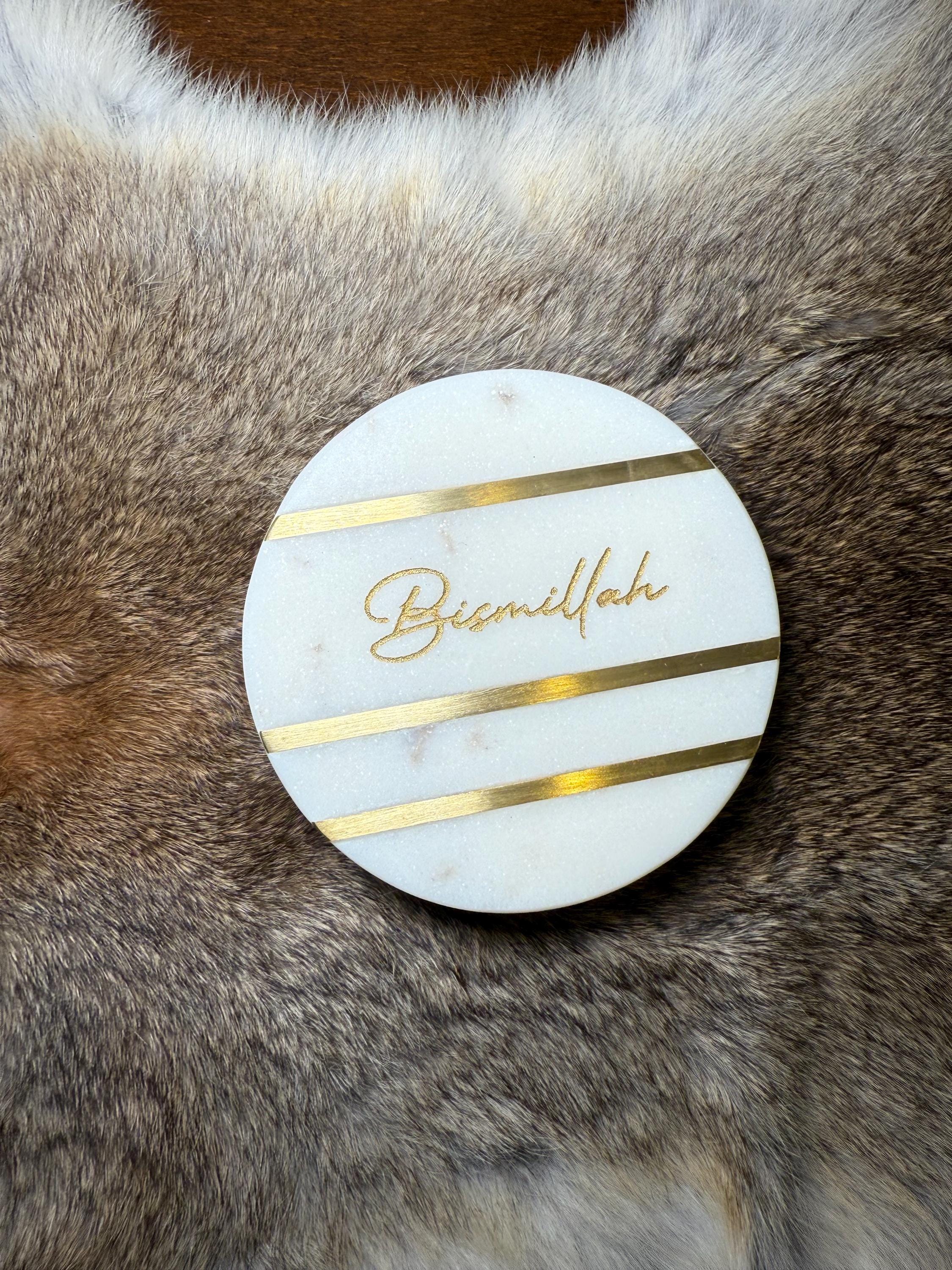 Bismillah Coasters – Islamic Gift – Marble Coasters – Islamic Coasters ...