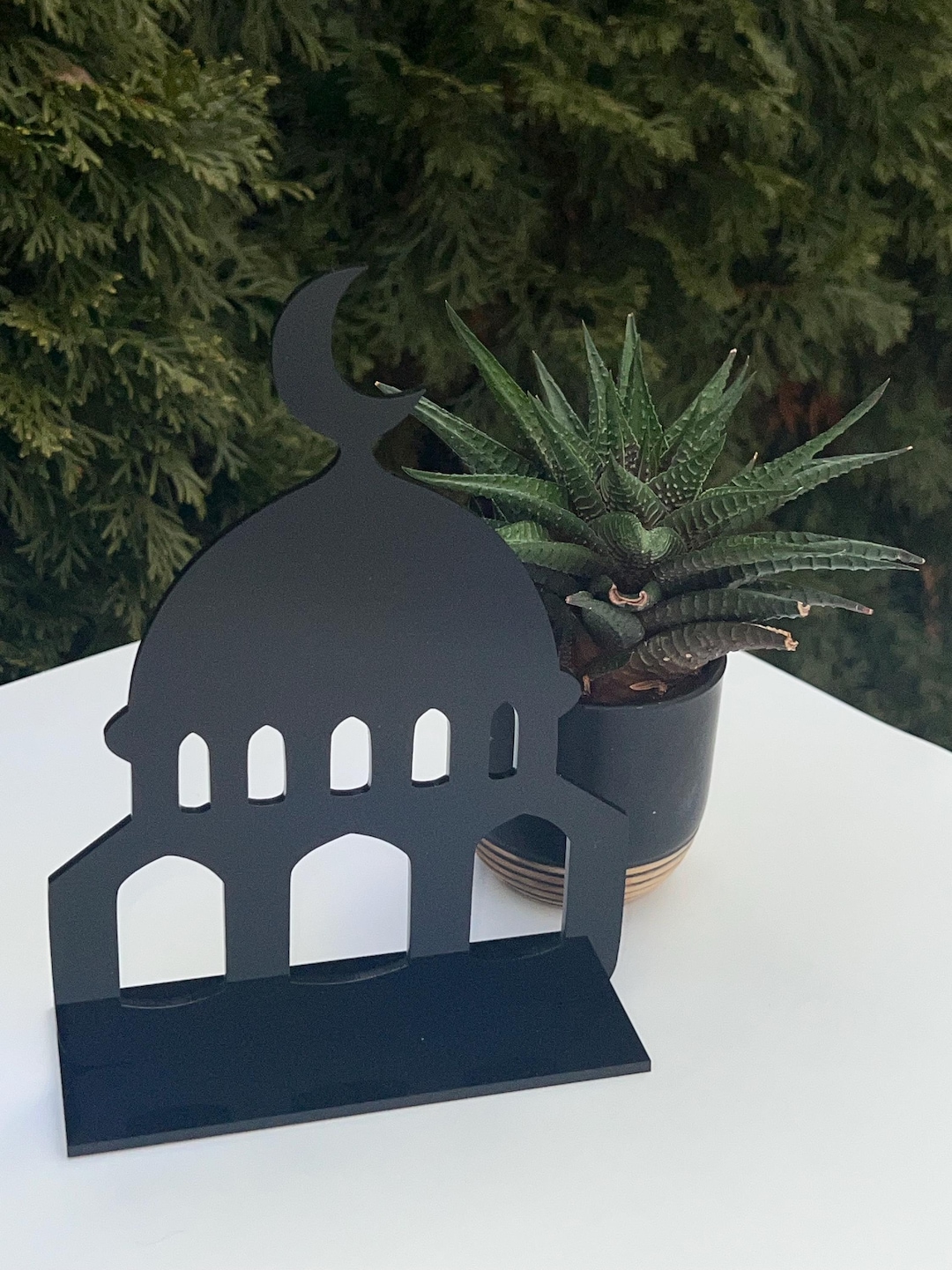 Ramadan Mosque Acrylic Table Sign | Elegant Ramadan Décor | Islamic ...