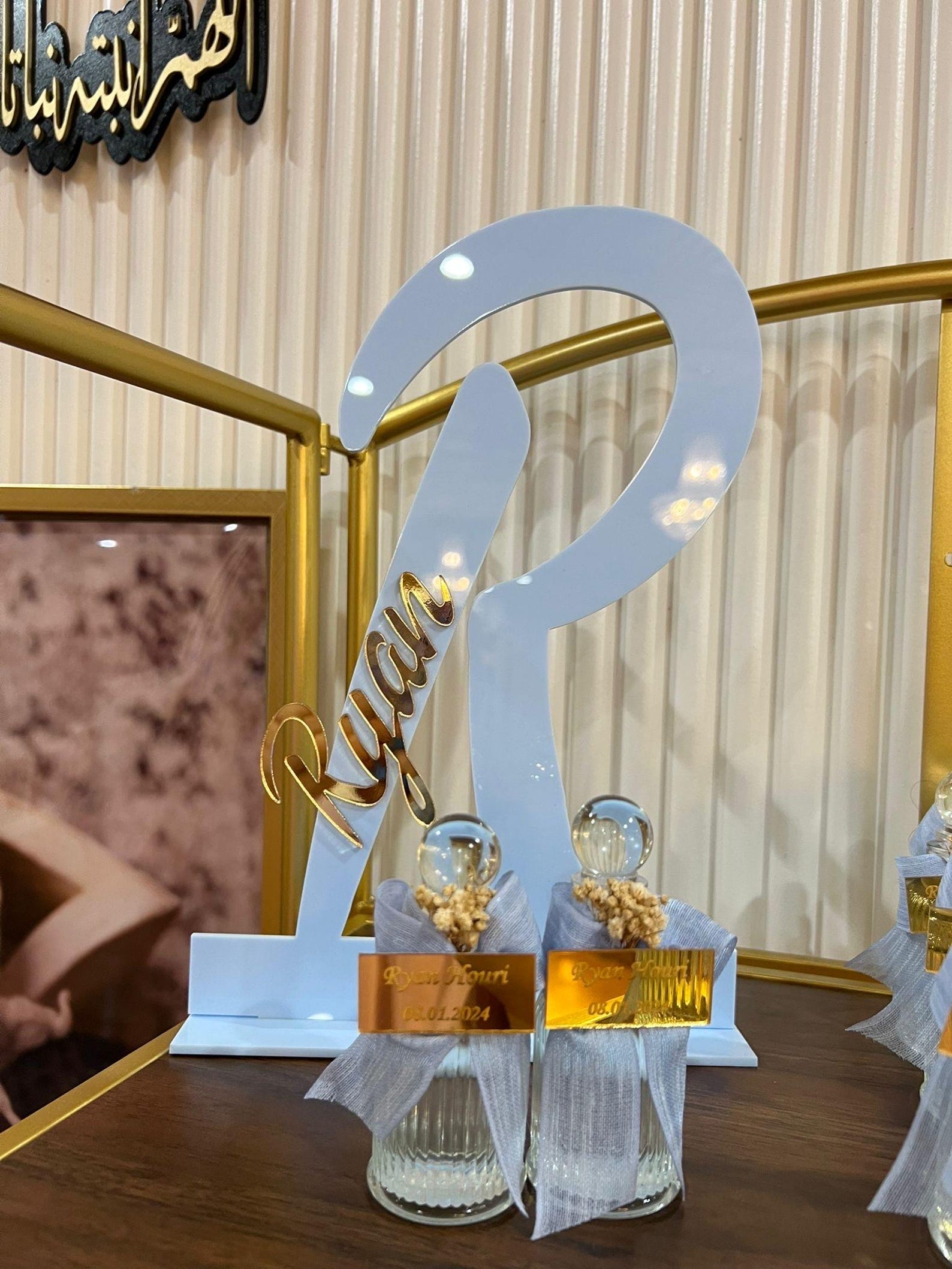 Custom Acrylic Monogram Table Sign – Elegant Personalized Wedding or ...