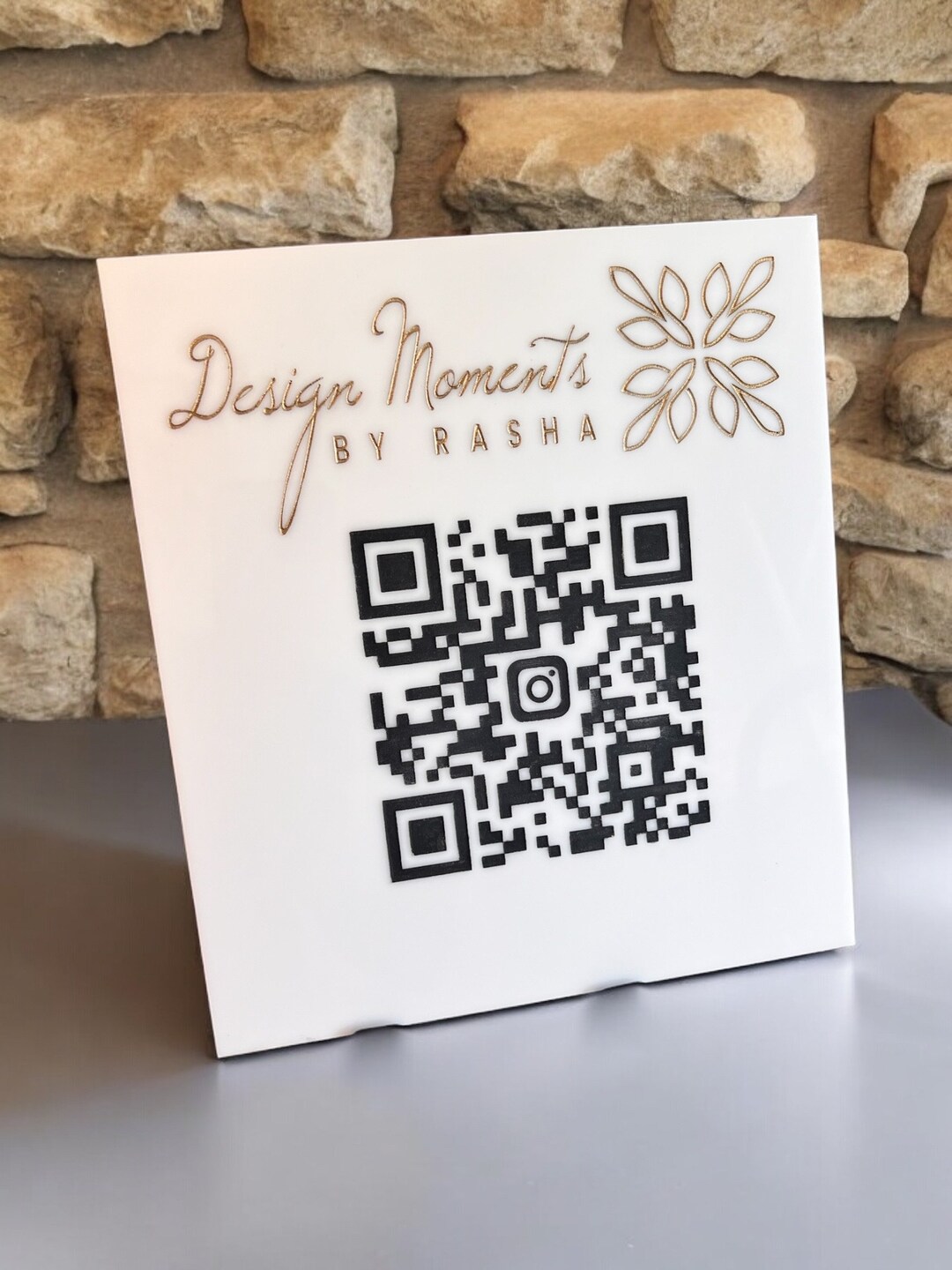 Custom Engraved Acrylic Qr Code Sign - Touchless Menu Sign - Reception ...