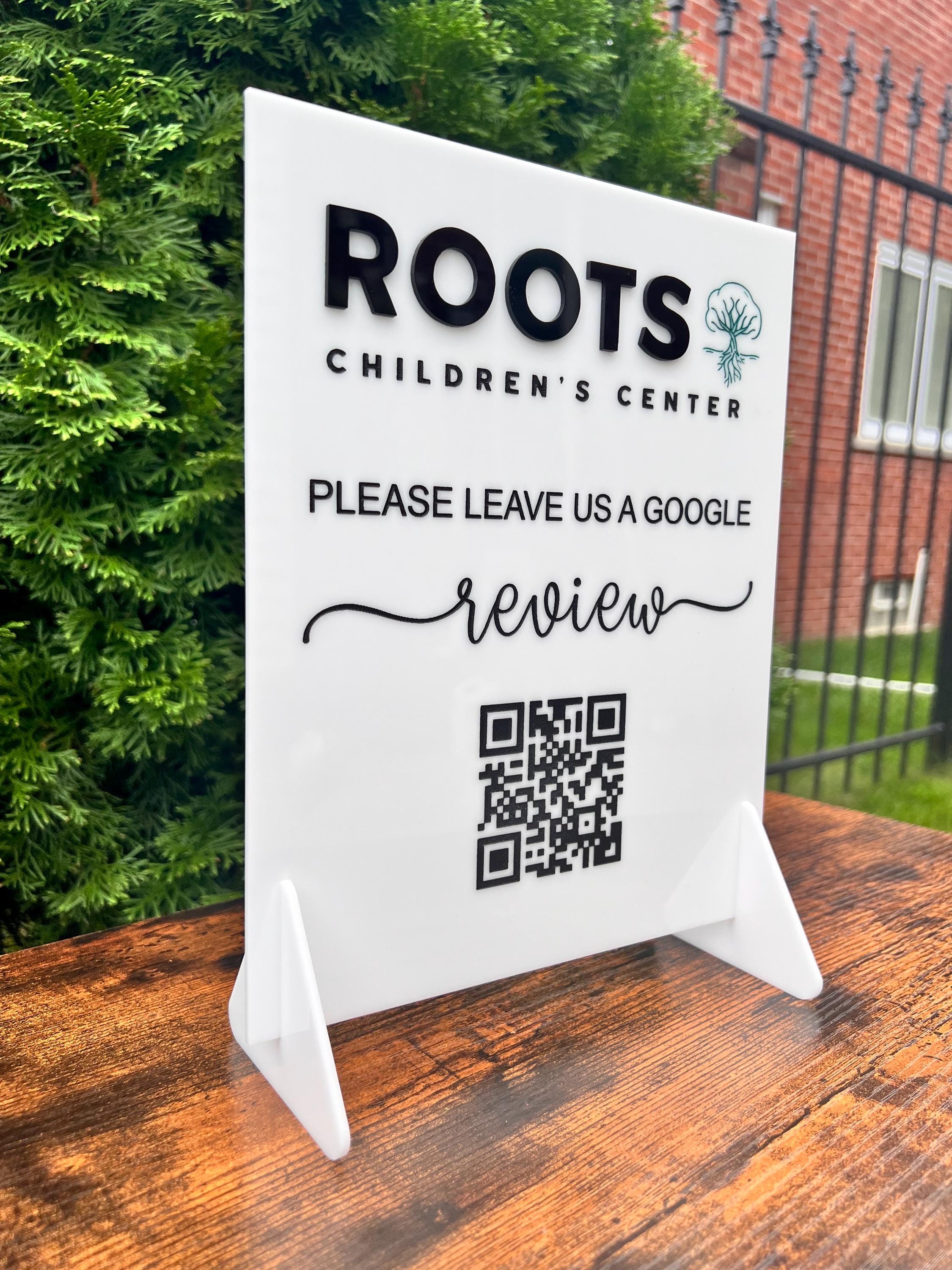 Custom 3D Acrylic QR Code Sign for Small Businesses Interactive Google ...