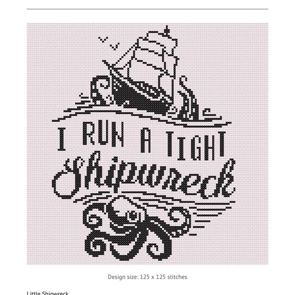 Ship Cross Stitch Pattern - Etsy