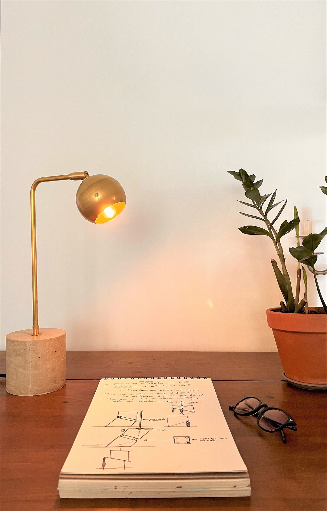 Extra Lamp / Table Lamp / Craft Lamp / Concrete Lamp / Handmade Lamp ...