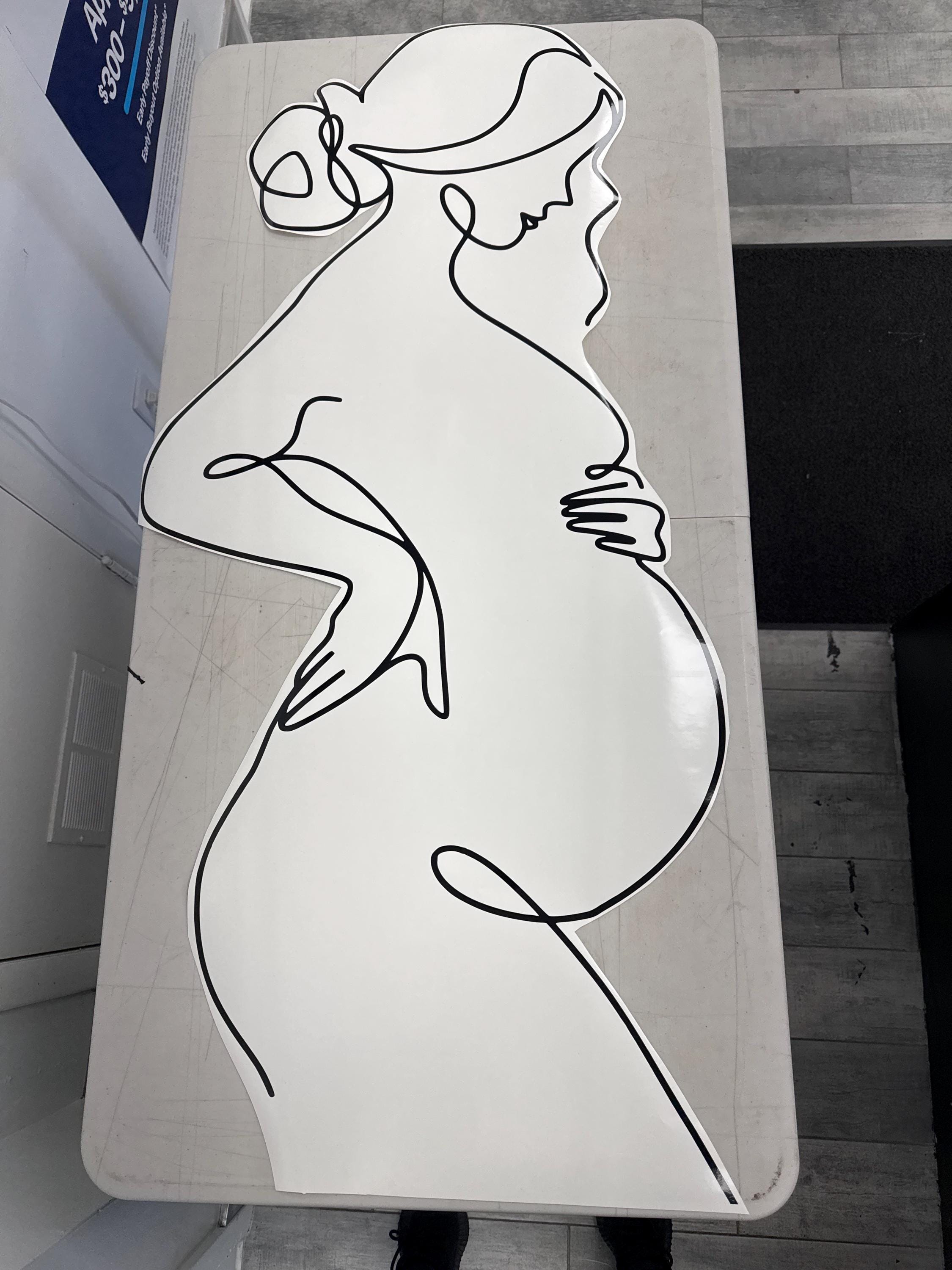 Pregnant Woman Silhouette Decal: Maternity Vinyl Sticker - Etsy