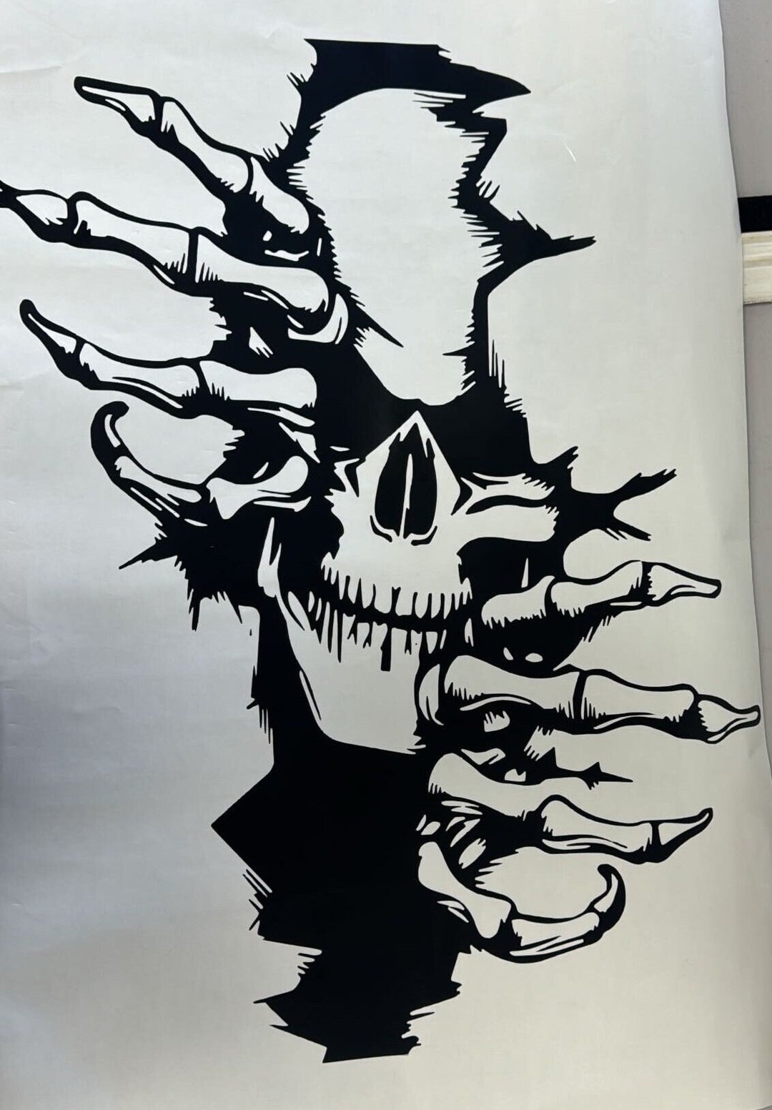 Skull Decal - Unique Skull and Claw Vinyl Sticker for Cars, Laptops ...