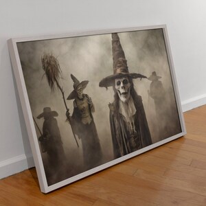 Sign 55 Creepy Fall Skeleton Halloween Autumn Halloween Spooky Canvas ...