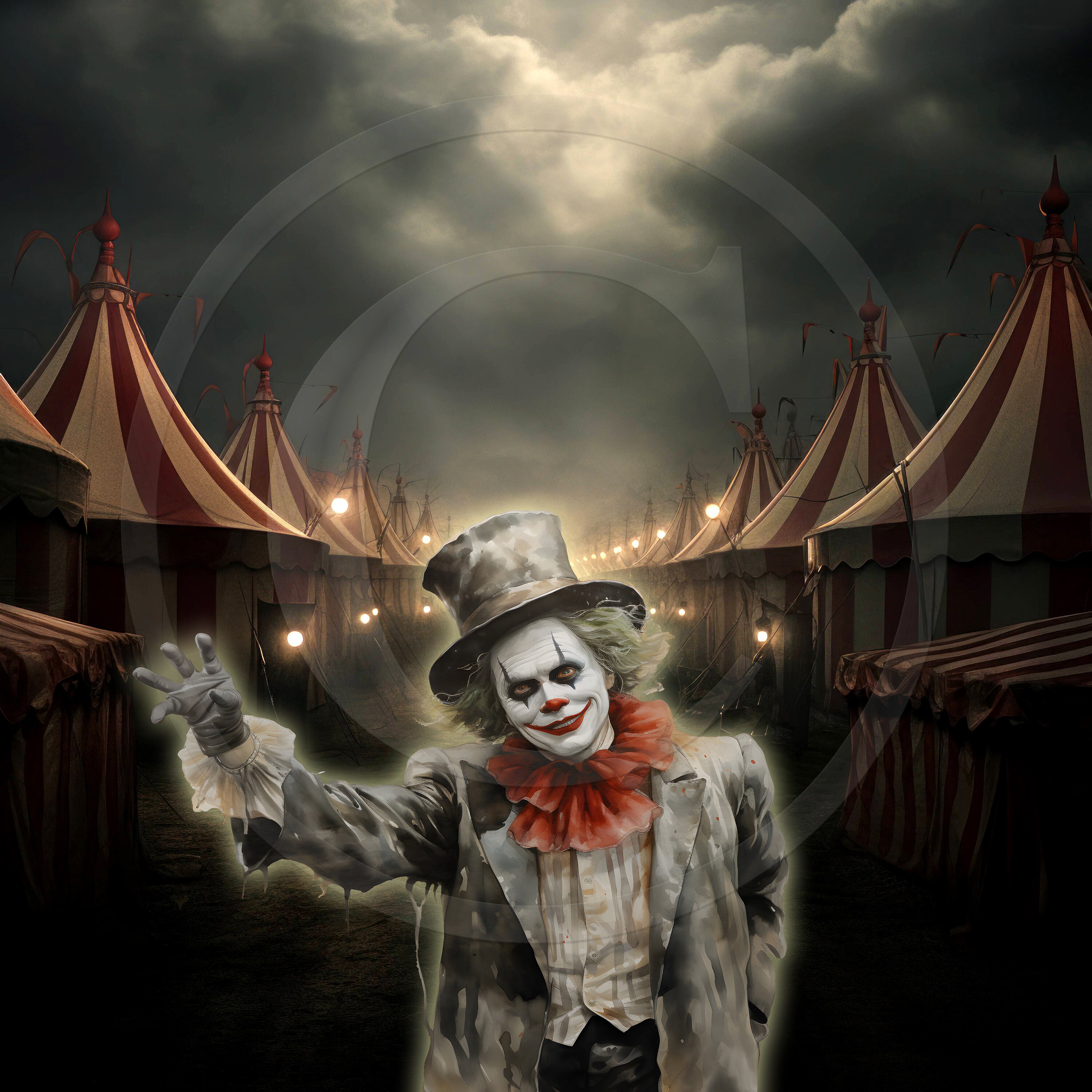 Clown at the Circus Halloween Sign Rustic Farmhouse Decor Metal Print ...