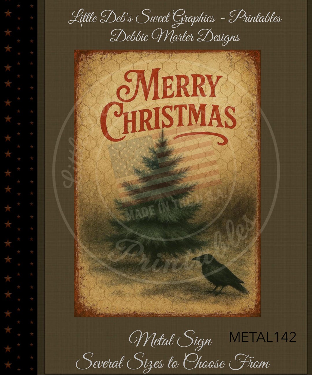 Primitive Merry Christmas Tree Metal Sign – Crow and Chicken Wire - Etsy