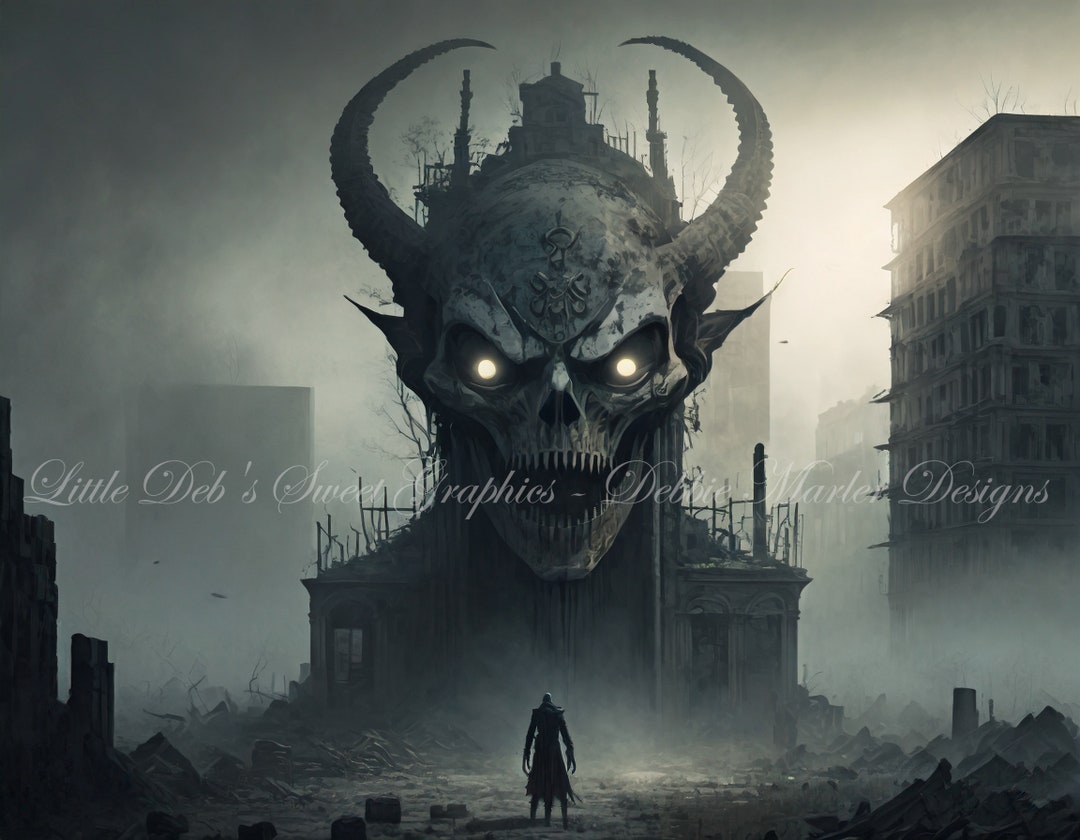 Apocalypse 7 CANVAS Print Gothic Creepy Monster Scary Horror Art Zombie ...