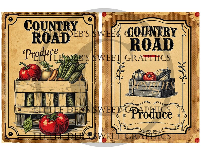 Country Kitchen Produce Food PRINTABLES Rice Paper, Photo Paper Full ...