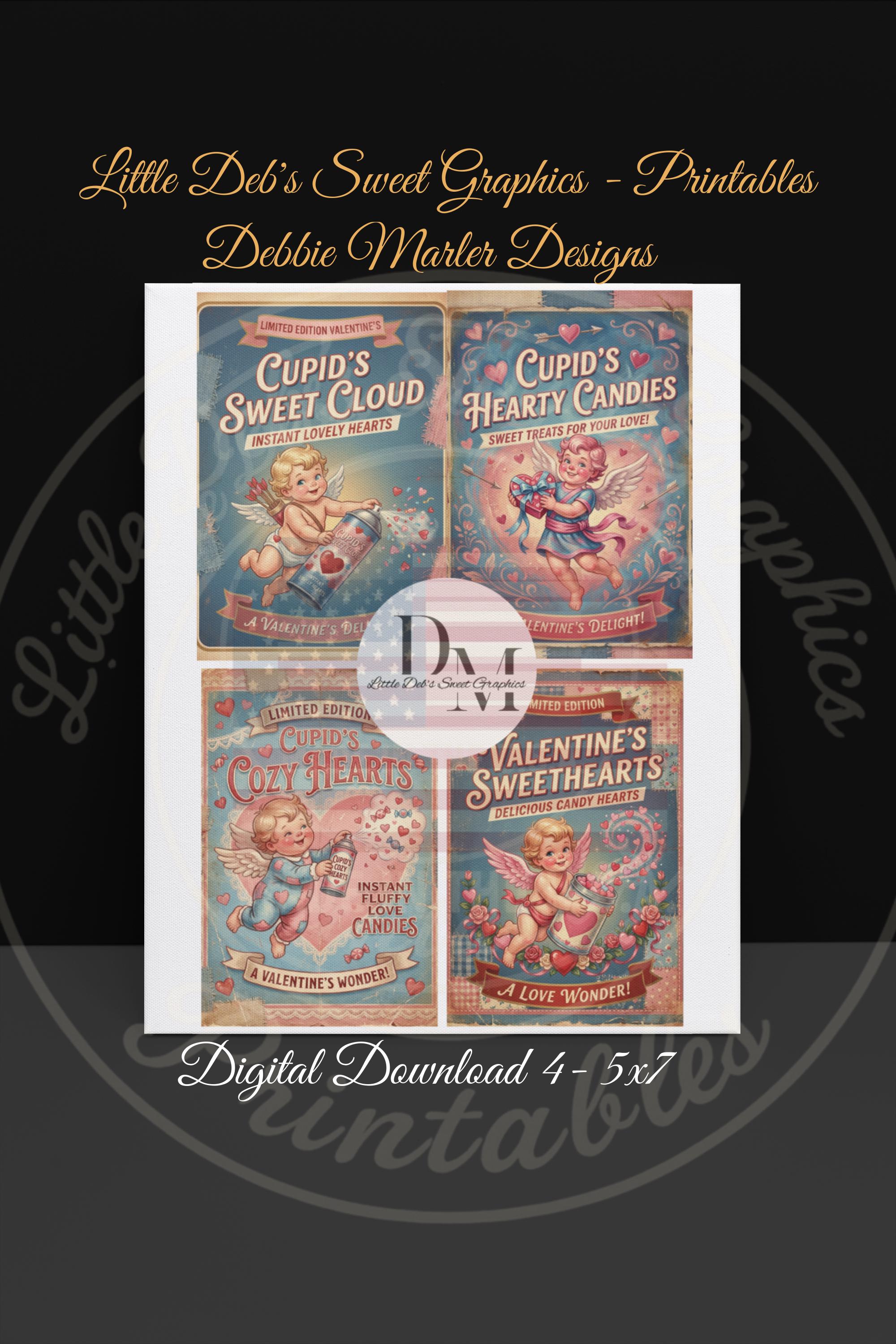 Farmhouse Whimsical Candy Spray Can Hearts Valentine's Day Labels - Jar ...