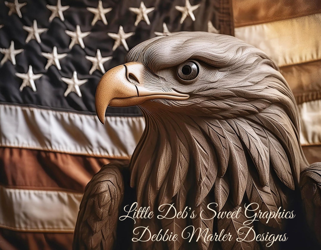 Country Eagle American Flag Digital Bundle 119, 12x17 8x10, 2 Sizes ...