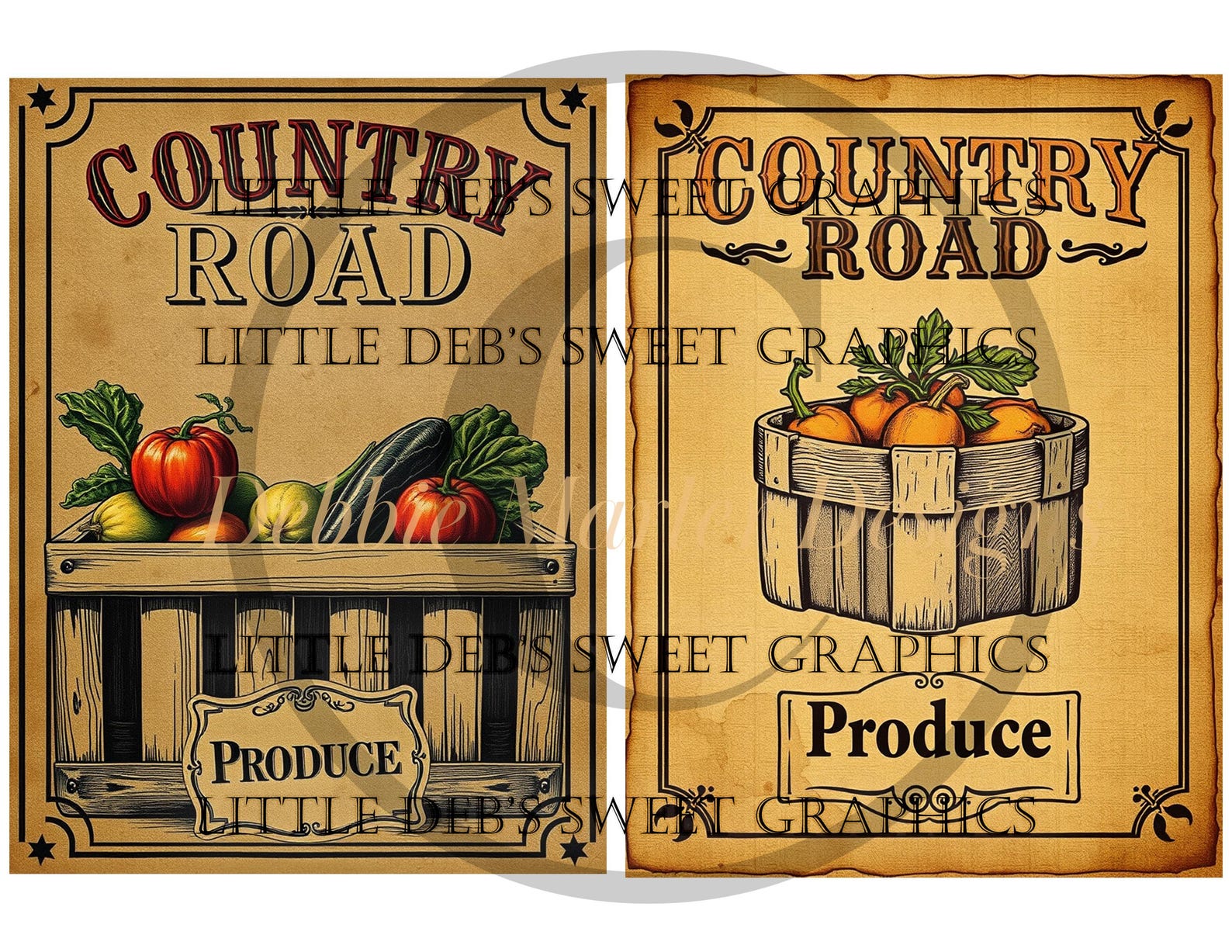 Country Kitchen Produce Food PRINTABLES Rice Paper, Photo Paper Full ...