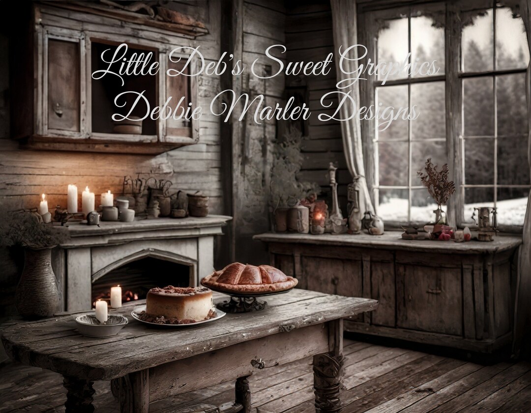 Prim Kitchen 41 Canvas Print Artwork by Debbiemarlerdesigns Primitive ...