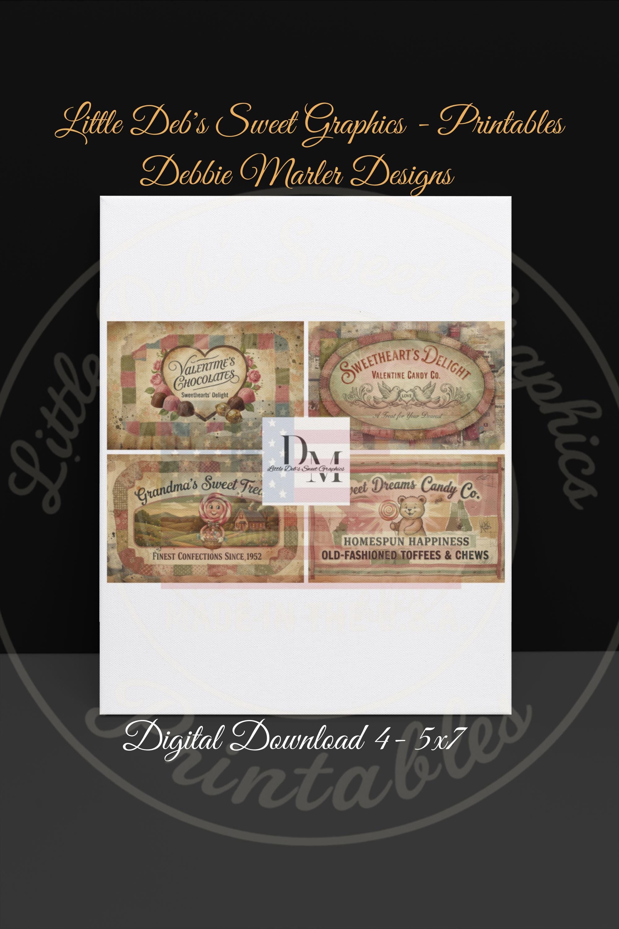 Farmhouse Whimsical Sweet Candy Treats Valentine's Day Labels - Jar ...