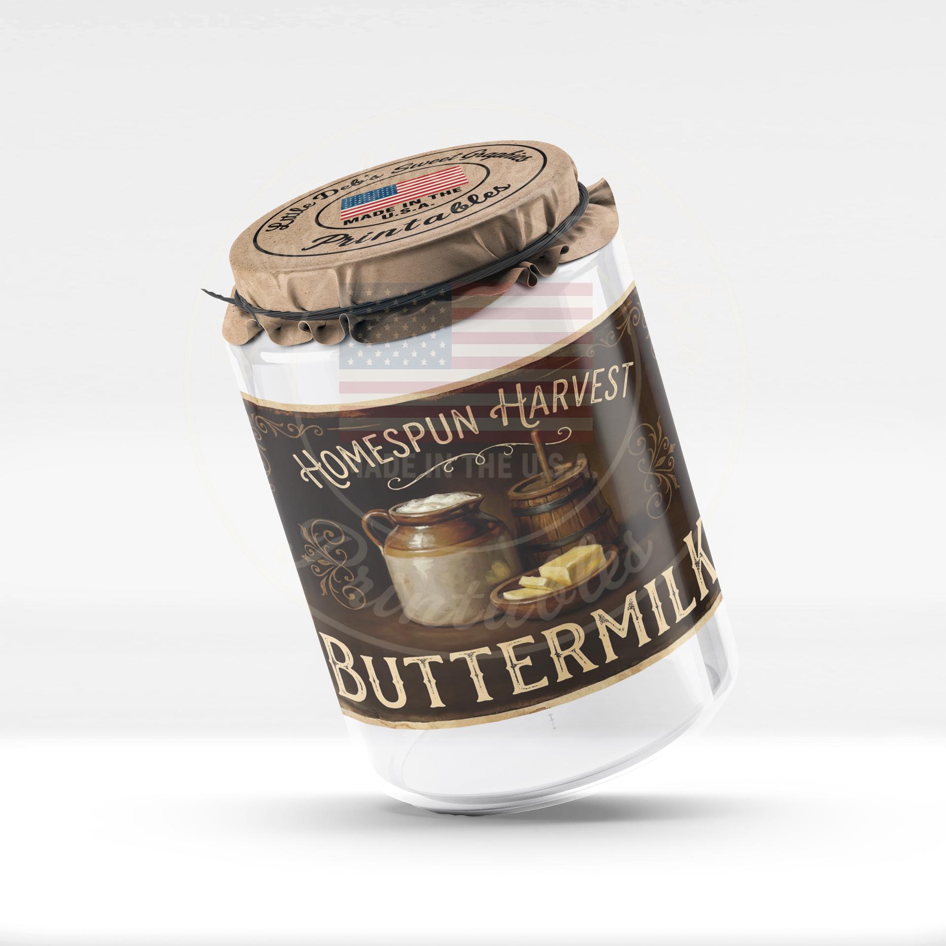 Primitive Farmhouse Hand Churned Buttermilk Bakers Cooking Pantry ...