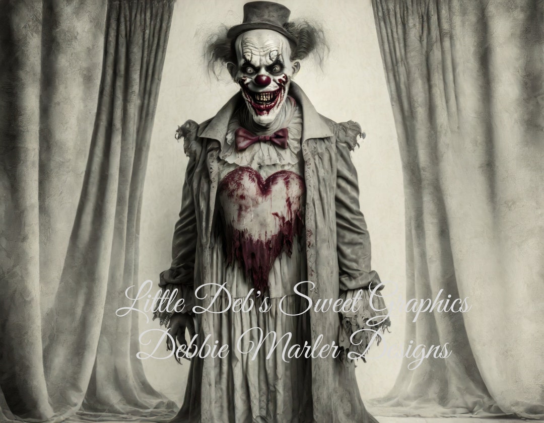 Clowns in My Dreams 20 CANVAS Print Gothic Creepy Scary Barbed Wire ...