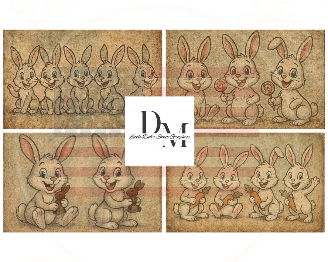 Family of Easter Bunnies - Candy, Chocolate Bunny, Carrots - ADORABLE ...