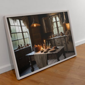 Prim Kitchen 23 Canvas Print Artwork by Debbiemarlerdesigns Primitive ...
