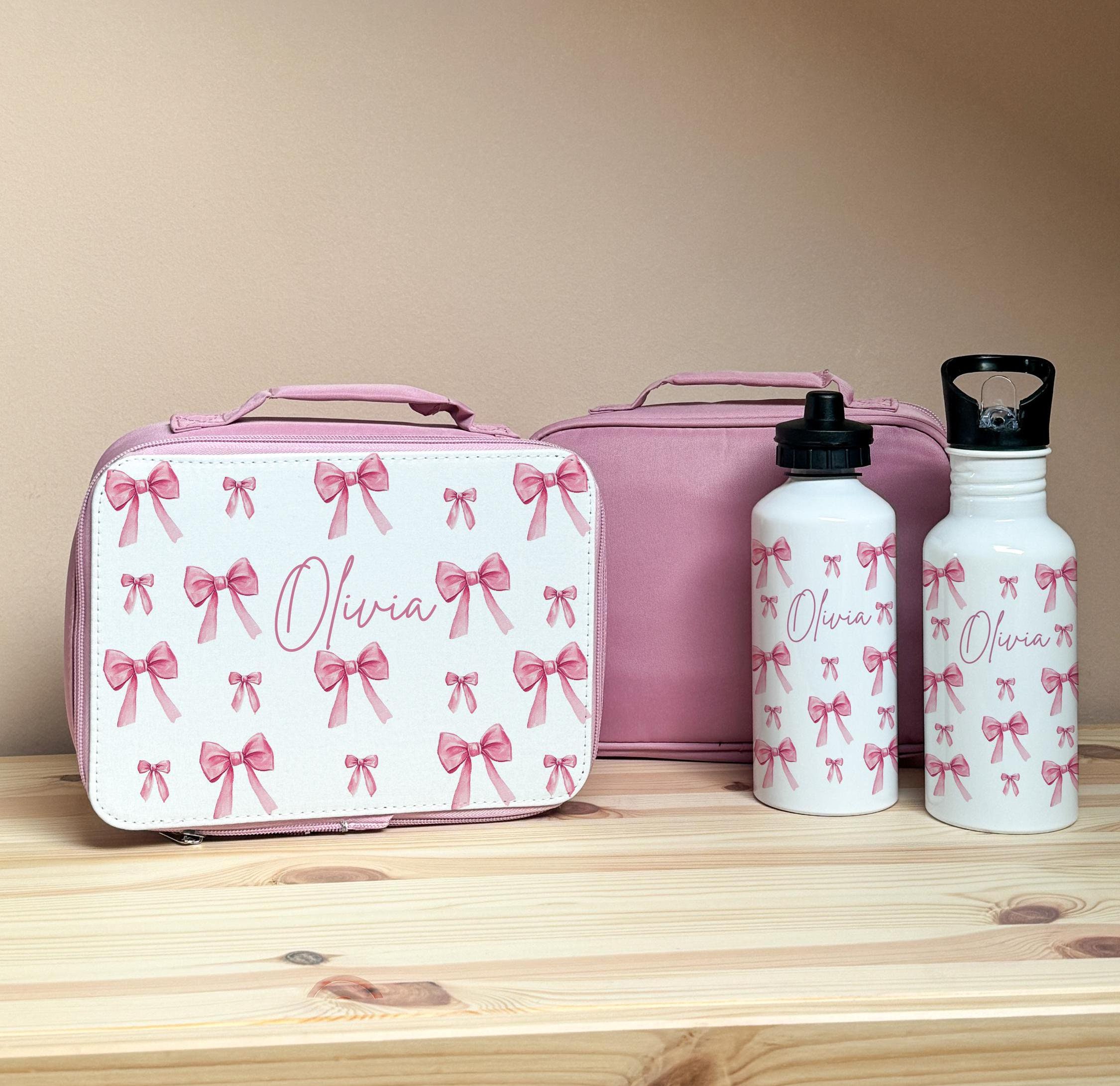 Personalised Lunch Box & Water Bottle Set, Girls Lunch Box, Kids Lunch ...