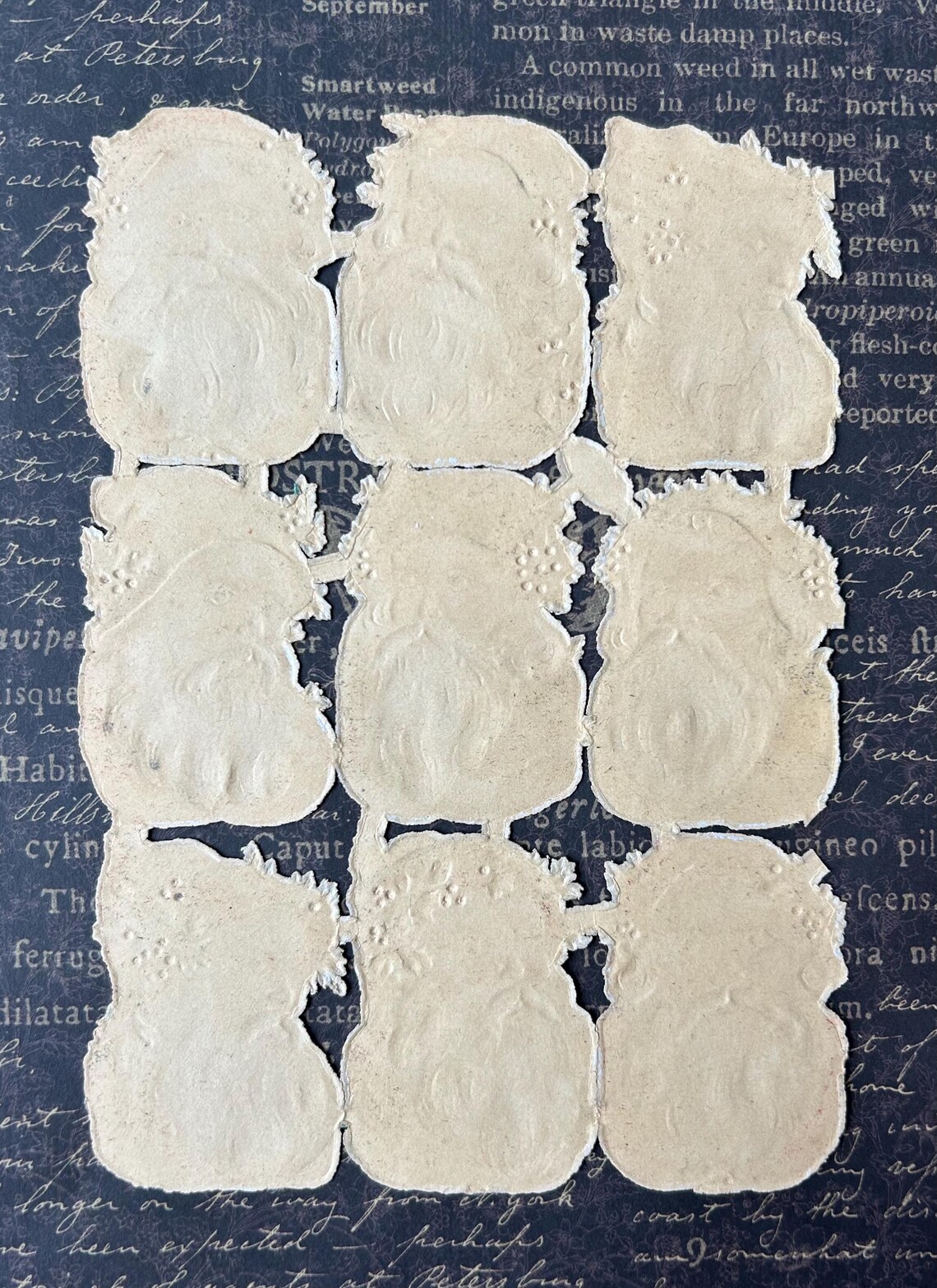 Original Victorian Embossed Die Cut Old World Santa Faces Made in ...