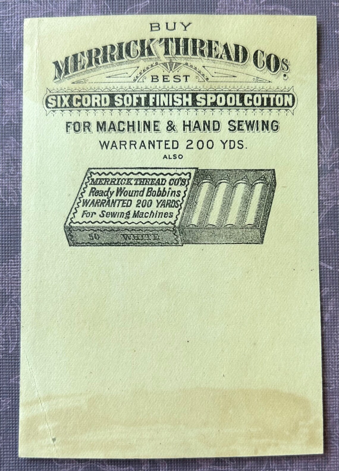 Victorian Trade Card Children With Kitty Cat Merrick Thread 1800's - Etsy