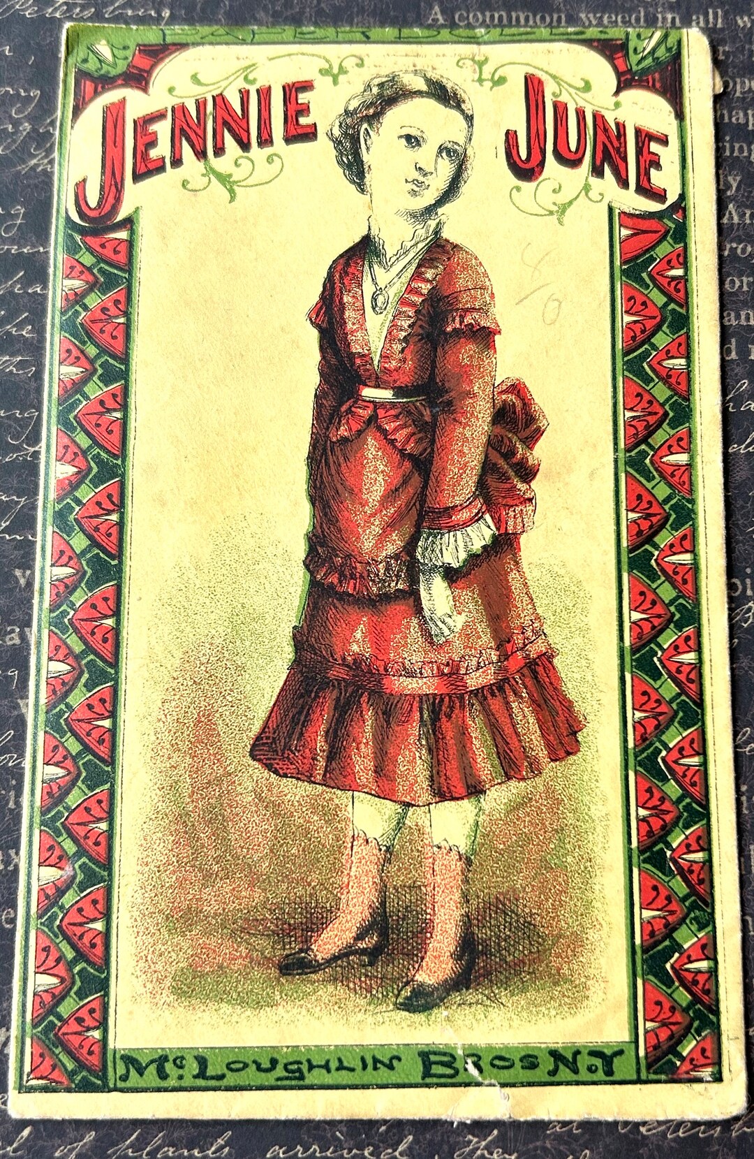 Antique Mcloughlin Brothers Paper Doll & Outfits Jennie June Victorian ...