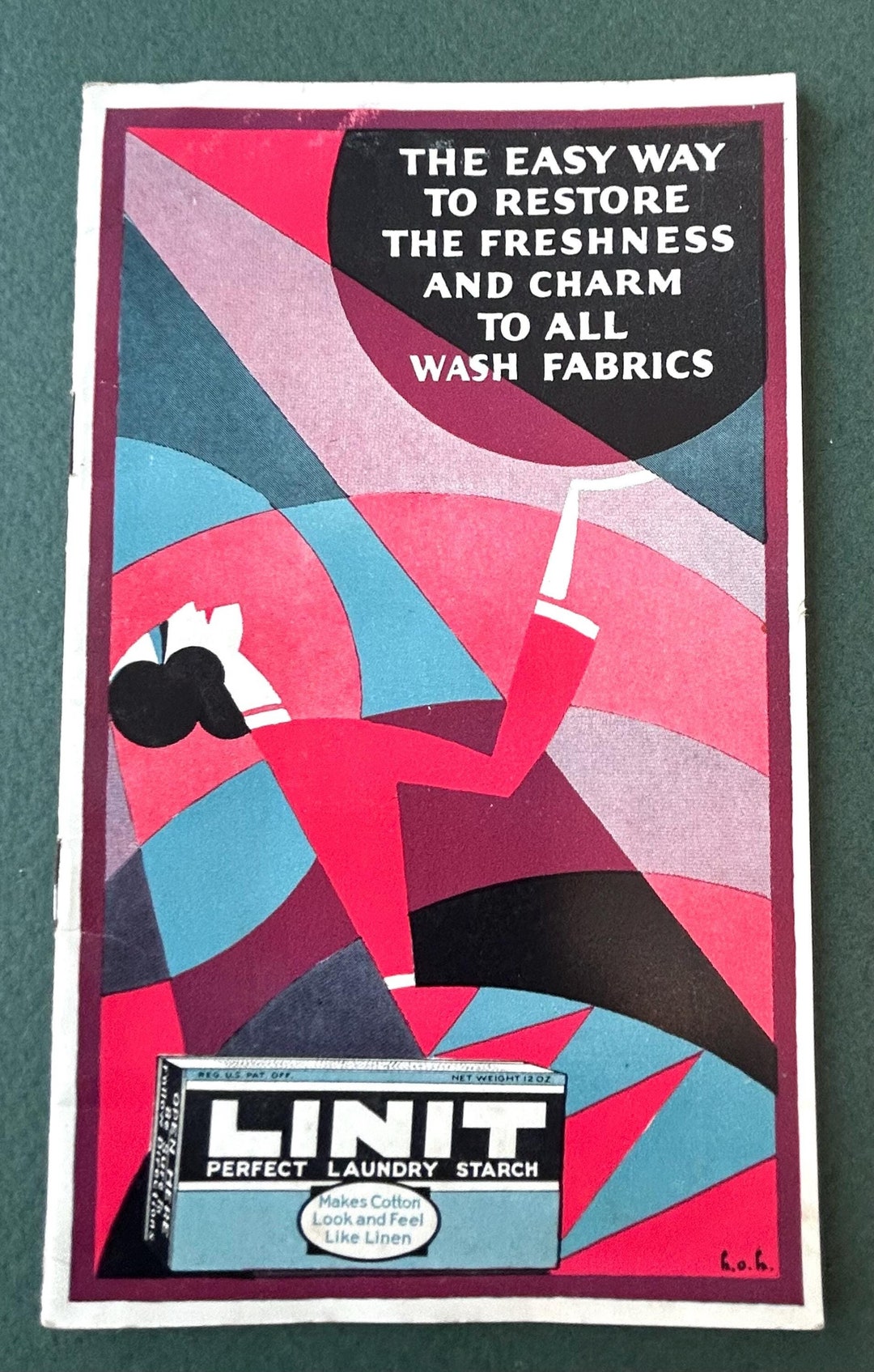 Art Deco Advertising Booklet Linit Starch NYC 1920's Laundry Ladies ...