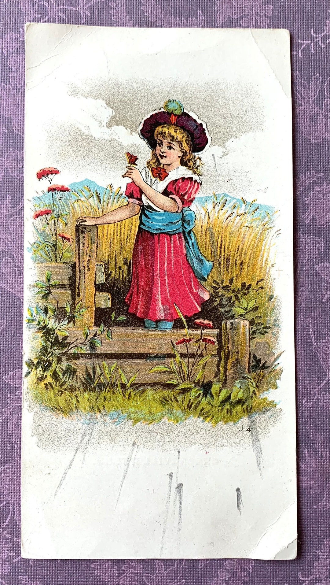 Victorian Trade Card Little Girl With Butterfly Ramon's Remedies ...