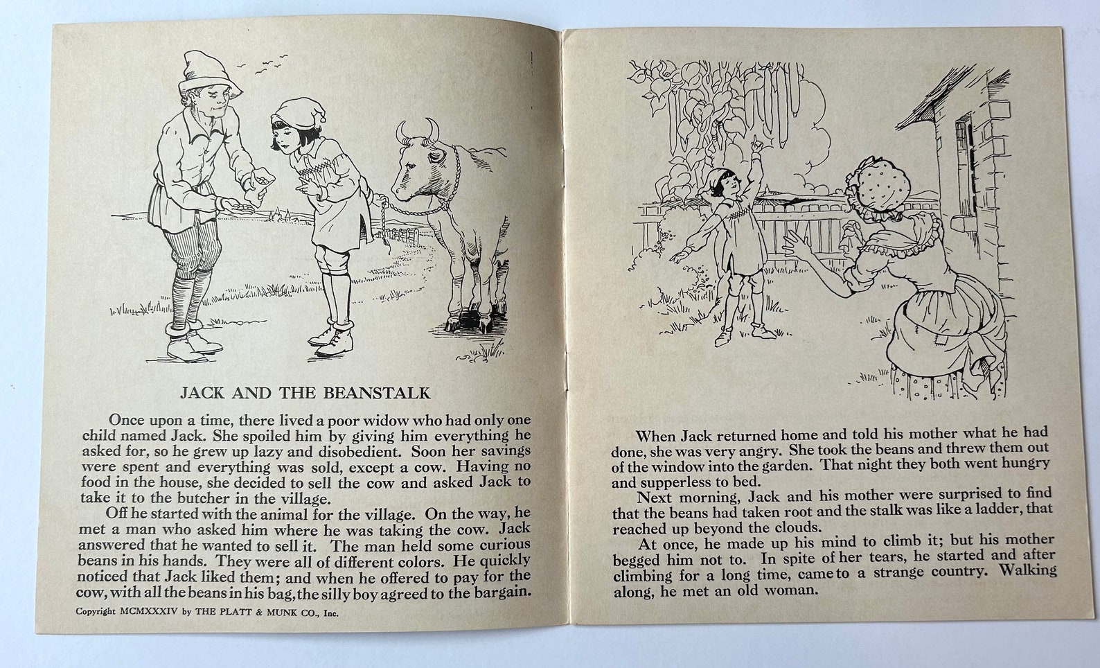 Jack and the Beanstalk Children's Book Illustrations by Eulalie Banks ...
