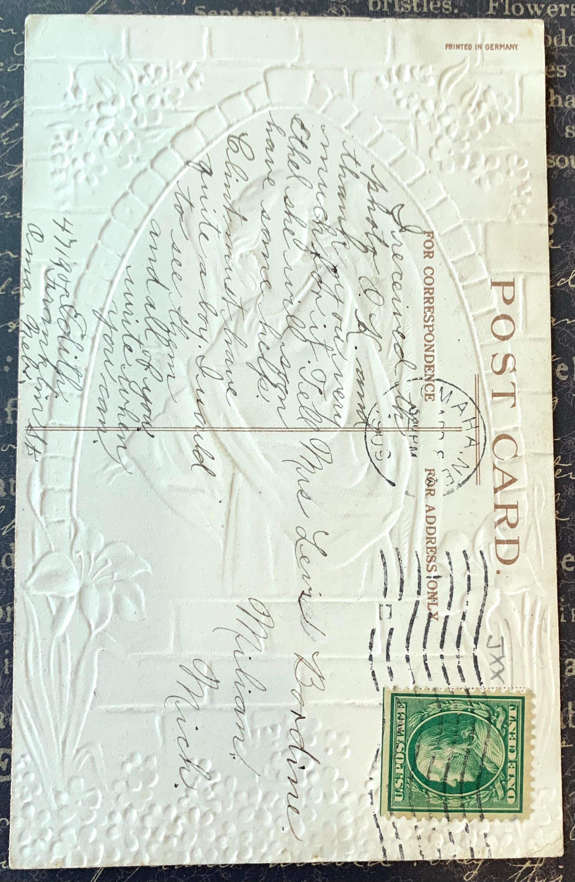 Clapsaddle Easter Postcard Angel Forget Me Nots Lilies Flowers Embossed ...